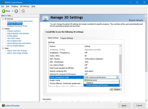 Best Nvidia Control Panel Settings For Gtx Ti Performance
