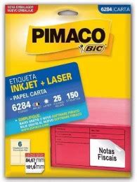 Etiqueta Inkjet Laser Pimaco 6184 84 67 Mm X 101 6 Mm