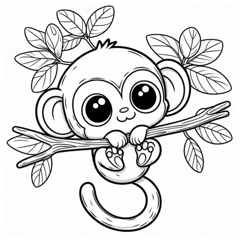 Desenho De Macaco Fofo Sentado Para Colorir Viva A Adrenalina Das