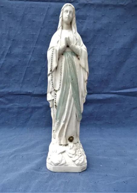 STATUE DE LA vierge Marie en plâtre Sainte vierge hauteur 34 cm EUR