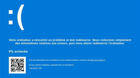 Windows Résolvez les erreurs qui affichent un écran bleu