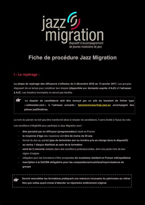 PDF Fiche de procédure Jazz Migration Fiche de procédure Jazz