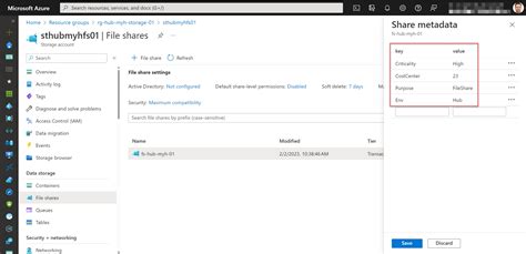 create an azure files share in a specified subscription using an azure powershell script wim