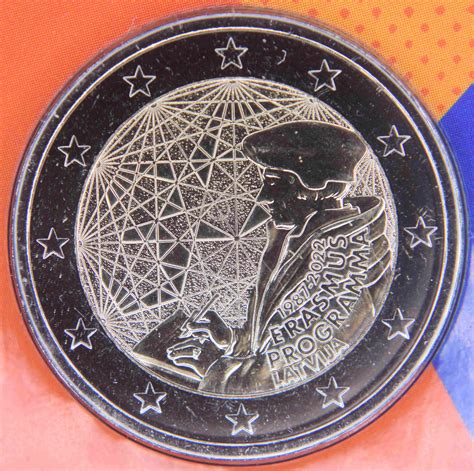 Latvia Euro Coin Years Of The Erasmus Programme Euro