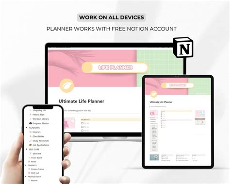 All In One Notion Template Dashboard Notion Ultimate Etsy
