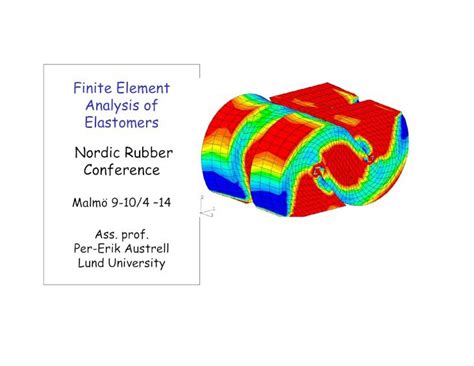 pdf finite element analysis of elastomers nordic rubber · pdf filefinite element analysis of
