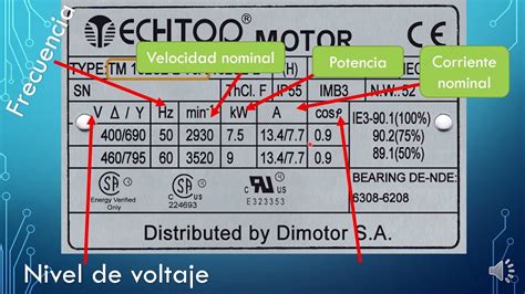 Como leer placa de datos de motor eléctrico YouTube