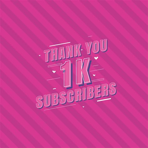 Thank You 1k Subscribers Celebration Greeting Card For 1000 Social