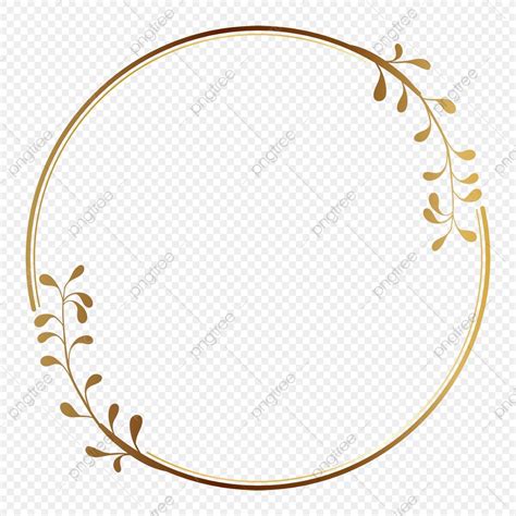 Ilustração Em Vetor Clássico Círculo Dourado Florescer Quadro Borda