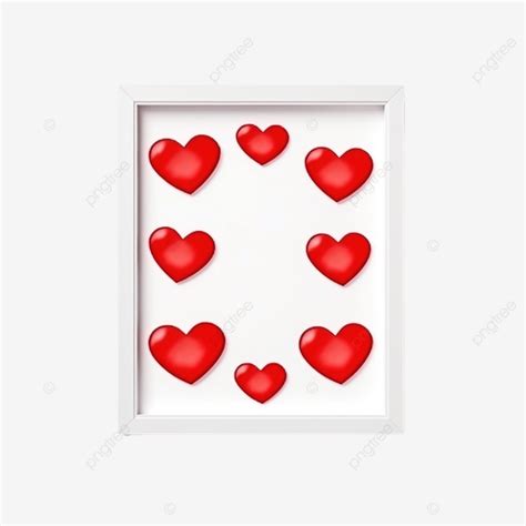 Marco De Fotos Negro Con Corazones Rojos En El Concepto Rojo Del D A De