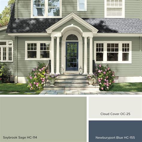 A House With Gray Paint And White Trim