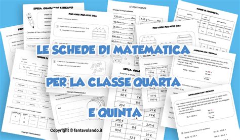 Le Schede Didattiche Di Fantavolando Per La Scuola Primaria Matematica