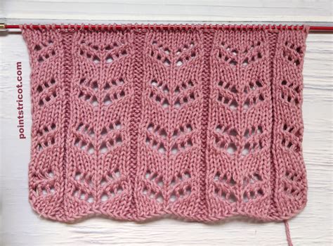 Les points de Tricot Point Ajouré au Tricot