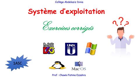 Système d exploitation Exercices corrigés YouTube