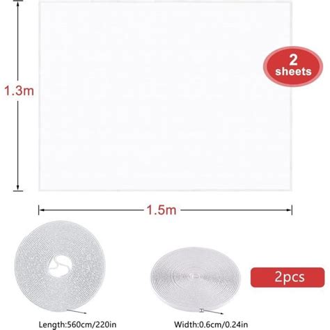 2 Pièces Moustiquaire Fenêtre Écran 130 X 150 Cm Fenêtre Filet Écran