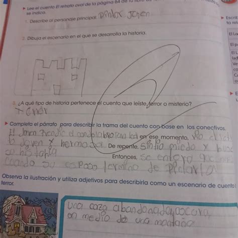 1 Describe Al Personaje Principal2dibuja El Escenario En El Que Se