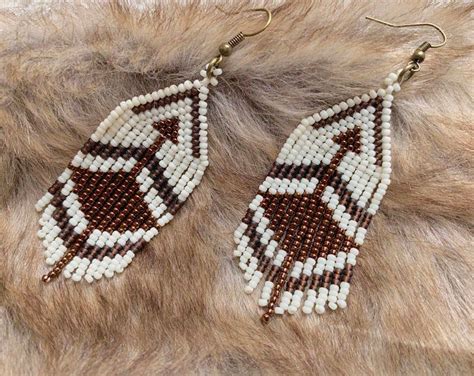 Seed Bead Fringe Earrings Unique Statement Earrings Long Boho Etsy