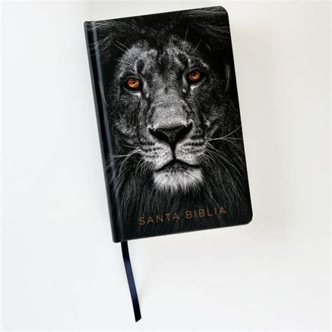 Biblia RVR 1960 letra grande tamaño manual tapa dura León de Juda con