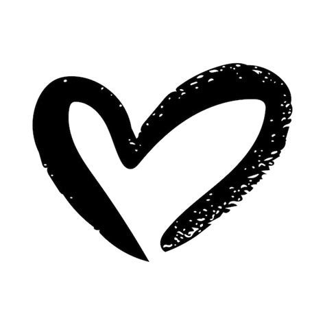 Premium Vector Hand Drawn Heart Symbol Love Icon For Romantic Trendy