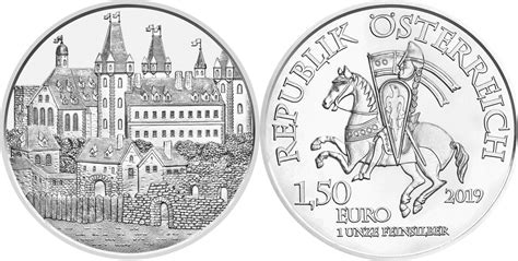 Österreich 1 50 Euro 2019 1oz silver coin Wiener Neustadt 825 years