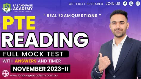 PTE Reading Full Mock Test With Answers November 2023 II Language