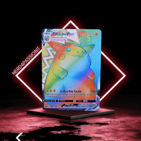 Pikachu VMAX Hyper Rainbow Secret Rare Dots Effect High Etsy