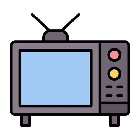 Ilustración plana de televisión Vector Premium