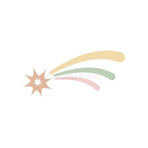 Star Comet Color Vector Isolated Cartoon Style Illustration Stock
