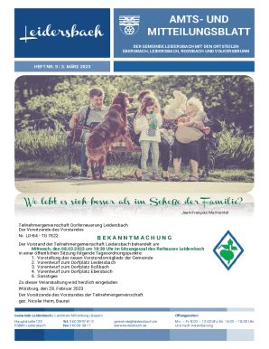 Ausf Llbar Online Und Mitteilungsblatt Der Gemeinde Leidersbach Mit