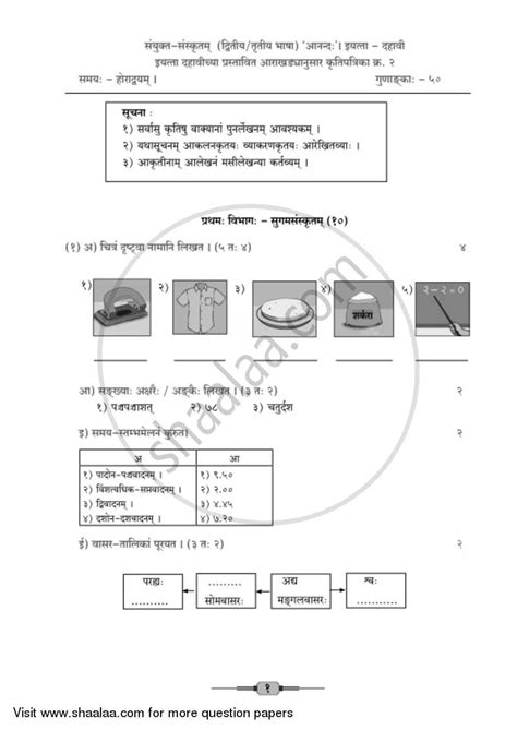 Sanskrit Composite ससकत सयकत दवतय भष 2018 2019 SSC