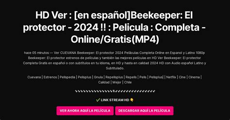 HD Ver en español Beekeeper El protector 2024 Pelicula