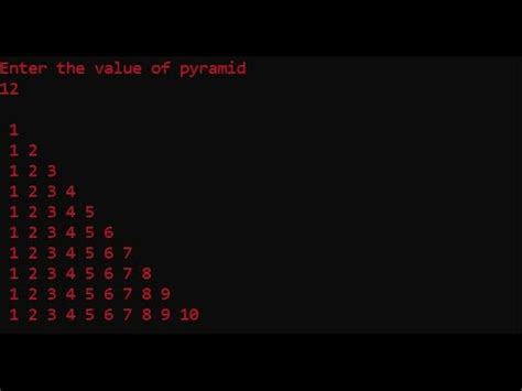 PYRAMID IN C PROGRAMMING LANGUAGE YouTube