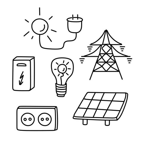 un conjunto de plantillas para ilustraciones de tipos de energía