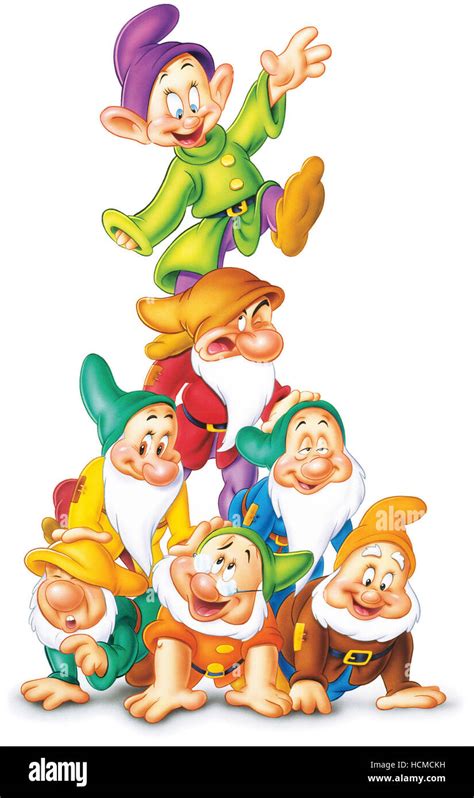 Plantilla De Feliz De Blancanieves Y Los Siete Enanitos Para Recortar