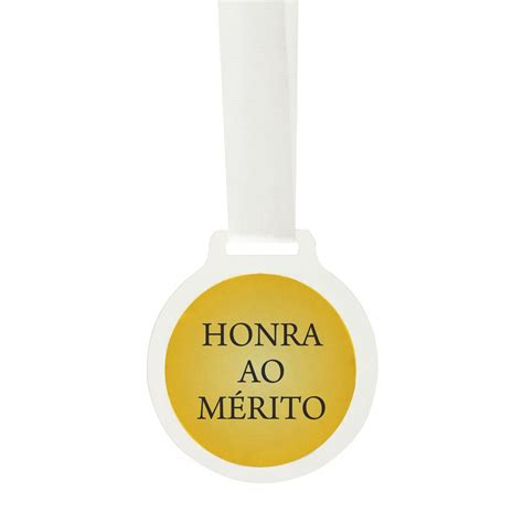Kit 10 Medalhas Redondas em Acrílico Honra ao Mérito Elo7