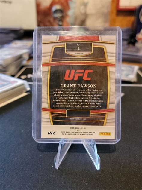 2022 Panini Select UFC Concourse Tri Color Prizm 1 Grant Dawson RC