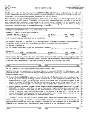 Firpta Certificate Fill Online Printable Fillable Blank Pdffiller