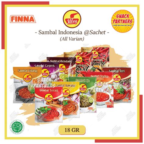 Jual FINNA ULEG Sambal 1 Sachet Sambel Nusantara Indonesia Terasi