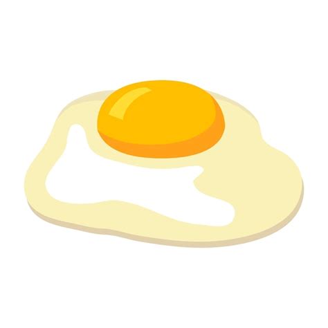 Une image de dessin animé d un œuf au plat Vecteur Premium