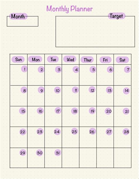 January 23 Monthly Planner Daily Planner Template Study Planner