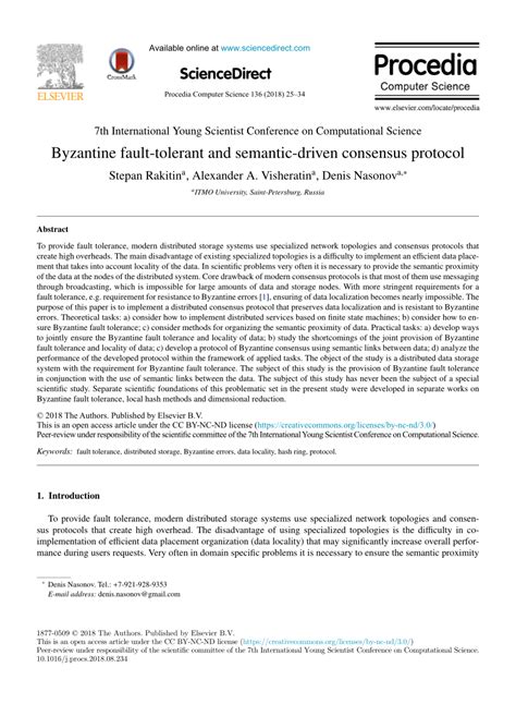 pdf byzantine fault tolerant and semantic driven consensus protocol