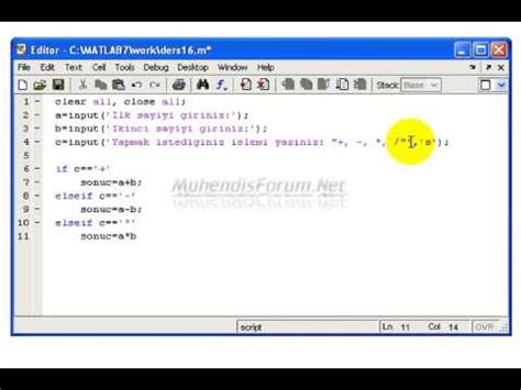 MATLAB If Else Else If End 3 YouTube