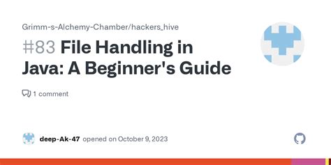 file handling in java a beginner s guide · issue 83 · grimm s alchemy chamber hackers hive