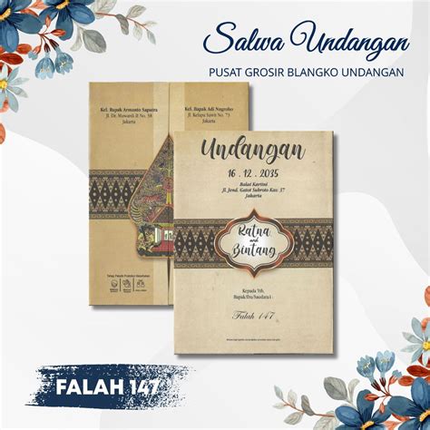 Jual Blangko Undangan Pernikahan Falah 147 Atau Kertas Undangan Kosong