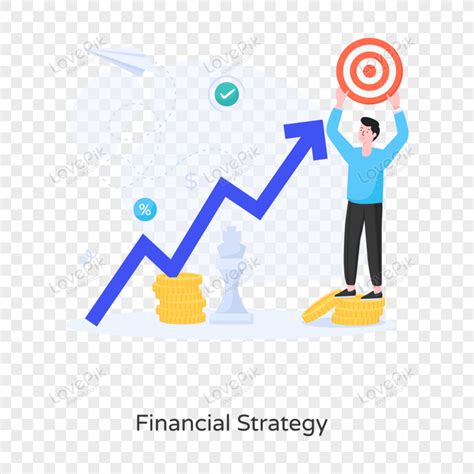 Editable Flat Design Of Financial Strategy Plan Investment Arrow PNG