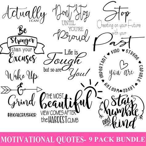 Motivational Svg Bundle Motivational Quotes Svg Inspirational Quotes