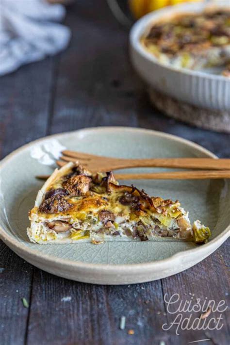 Quiche aux Poireaux Champignons Châtaignes La Recette
