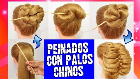 4 Peinados Con Palillos Chinos Para Cada Dia Faciles Y Rapidos YouTube