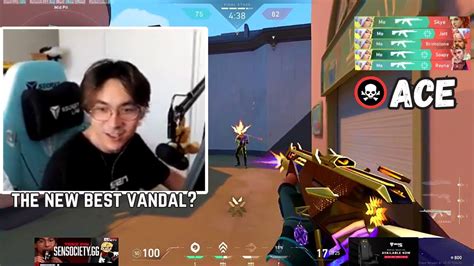 Sen TenZ Tries The New Champion Vandal Ace Sound ASMR YouTube
