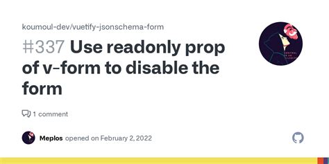Use Readonly Prop Of V Form To Disable The Form Issue 337 Koumoul